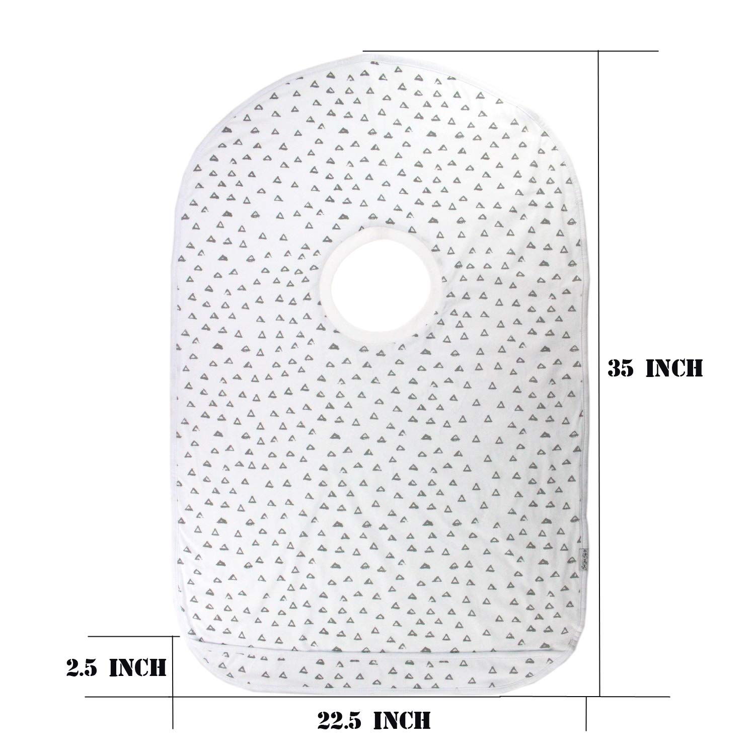 Baby Burp Cloth Double Shoulder Burp Bib, Organic Cotton Large 35”x22”, Triple Layer, Thick, Soft and Extra Absorbent Towels Burping Rags for Newborns, Shower Gift for Boys and Girls, Grey White