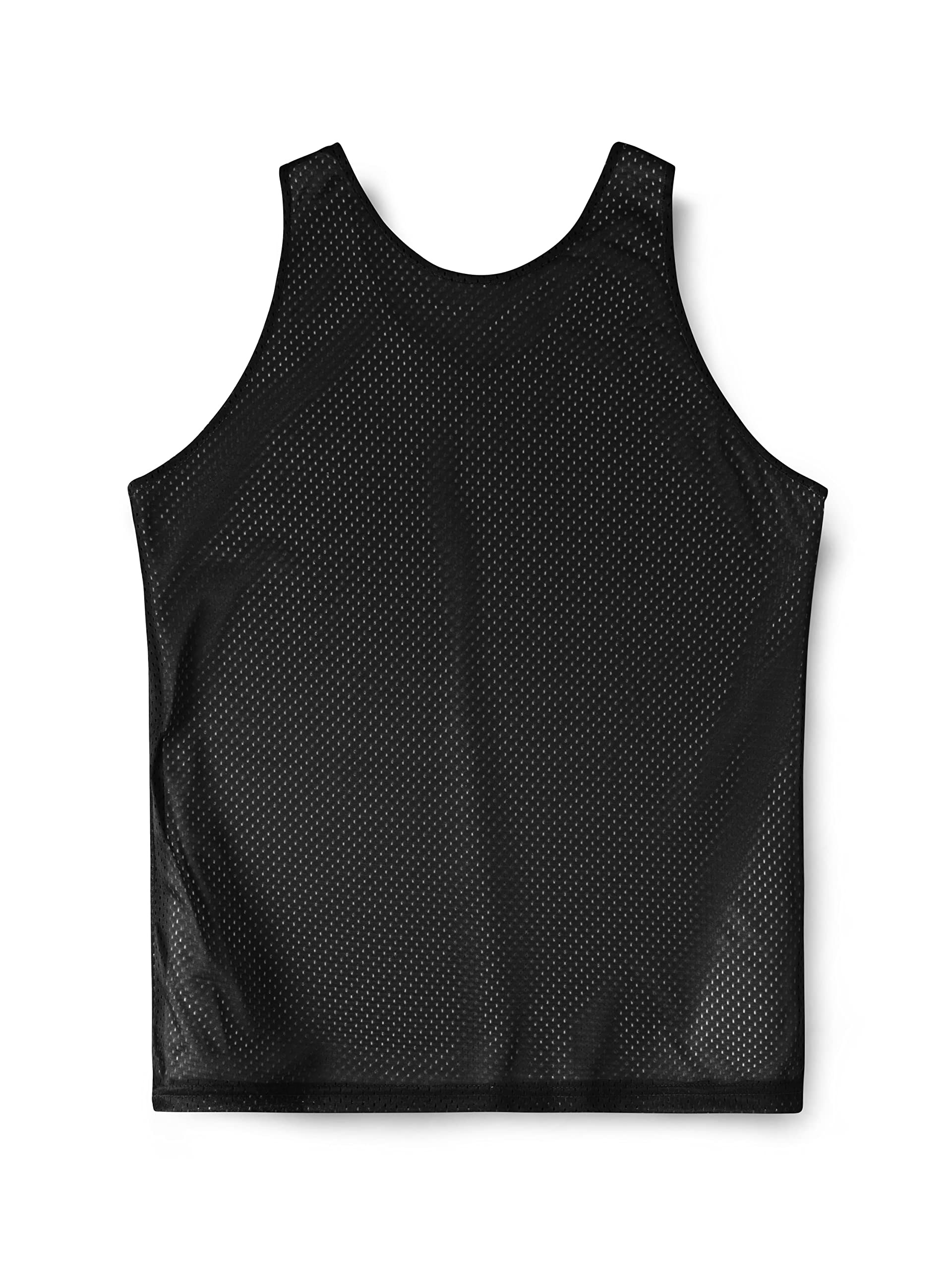 Ma Croix Mens Reversible Mesh Basketball Jersey Quick Drying Sleeveless Tank Top Active Made in USA (Large, 1ih05_Black)