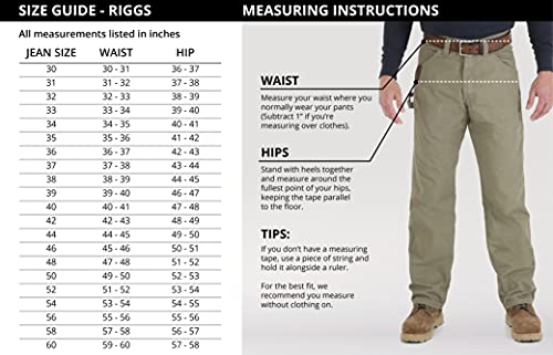 Wrangler Riggs Workwear mens Ranger work utility pants, Dark Brown, 34W x 32L US