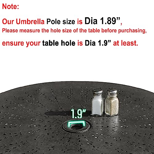 FHFO 15 FT Double Sided Umbrella Outdoor Patio Market Extra Large Umbrella with Crank for Patio, Poolside, Yard, Beige