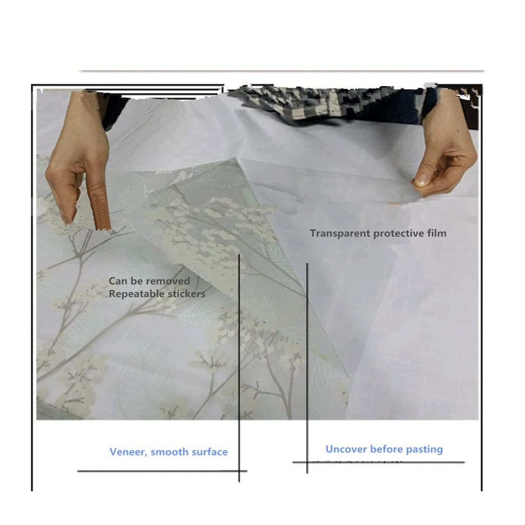 YUTR Decorative Privacy Window Film, No Glue Decor Static Cling Glass Sticker, Anti-UV Window Tint for Living Bath Room/Kitchen/Front Door or Office