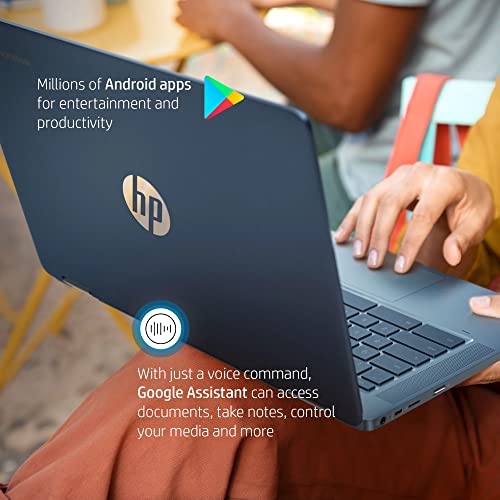 2022 Flagship HP X360 Chromebook Spin 2-in-1 Convertible Laptop, 14" HD TouchScreen, Dual Core Intel Celeron N4120 Processor(Upto 2.6GHz), 4GB RAM, 64GB eMMC,HDCamera, WiFi, Chrome OS+HubxcelAccessory
