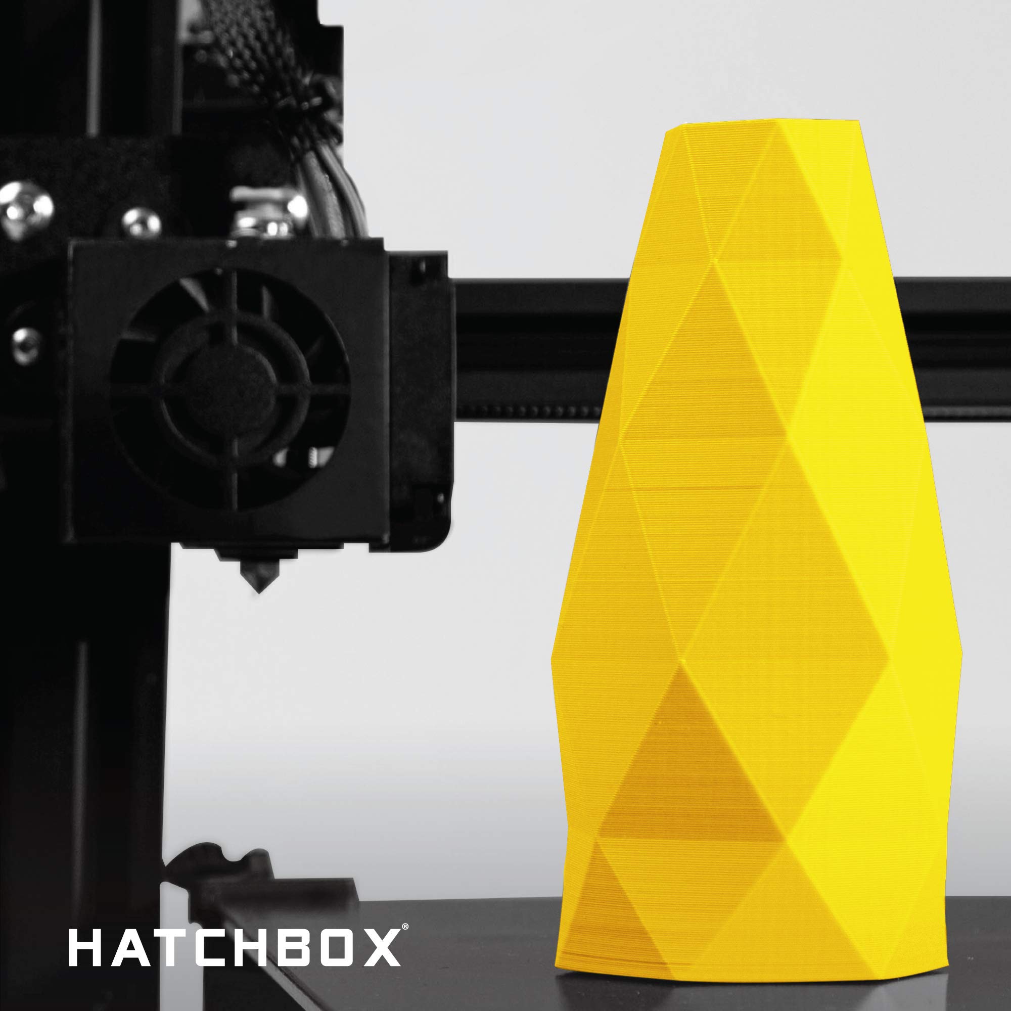 HATCHBOX 1.75mm Yellow PLA 3D Printer Filament, 1 KG Spool, Dimensional Accuracy +/- 0.03 mm, 3D Printing Filament