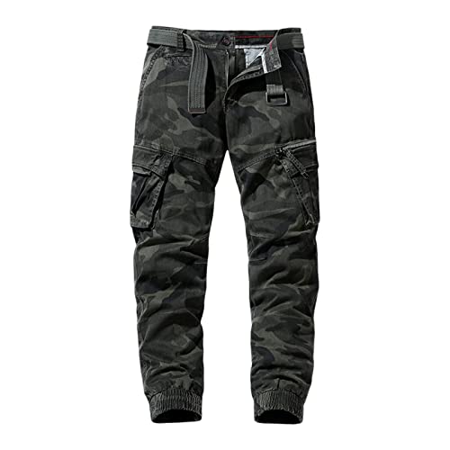 TOWMUS Cargo Pants for Men Men's Camouflage Cargo Pants Military Army Camo Pants Combat Work Pants with Multi-Pocket(No Belt)