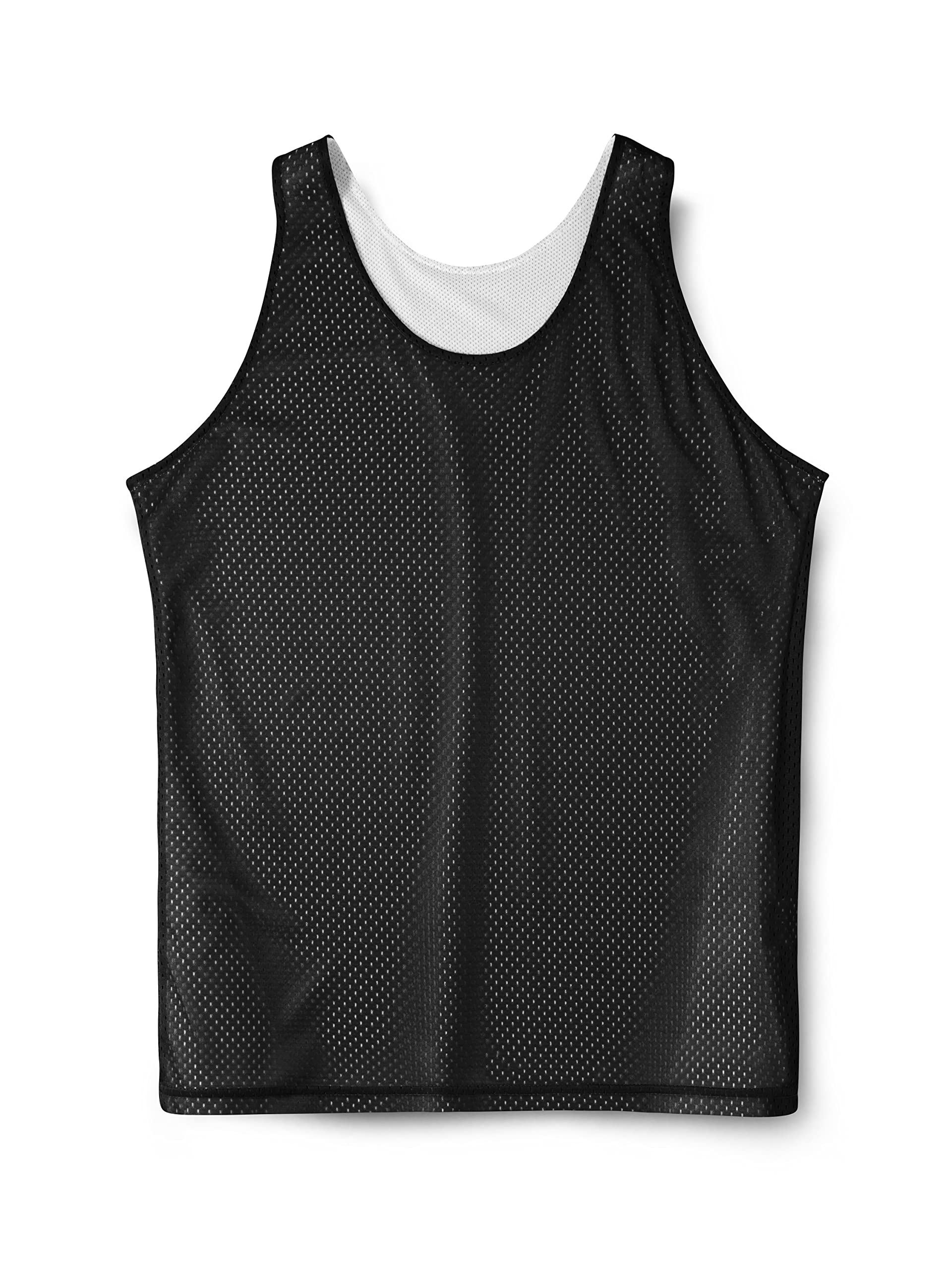 Ma Croix Mens Reversible Mesh Basketball Jersey Quick Drying Sleeveless Tank Top Active Made in USA (Large, 1ih05_Black)