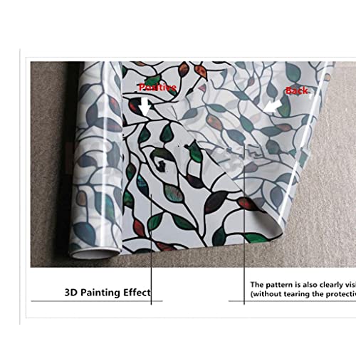 YUTR Static Decorative Privacy Window Films for Glass Non-Adhesive Anti Window Sticker for Home Kitchen Bedroom Living Room