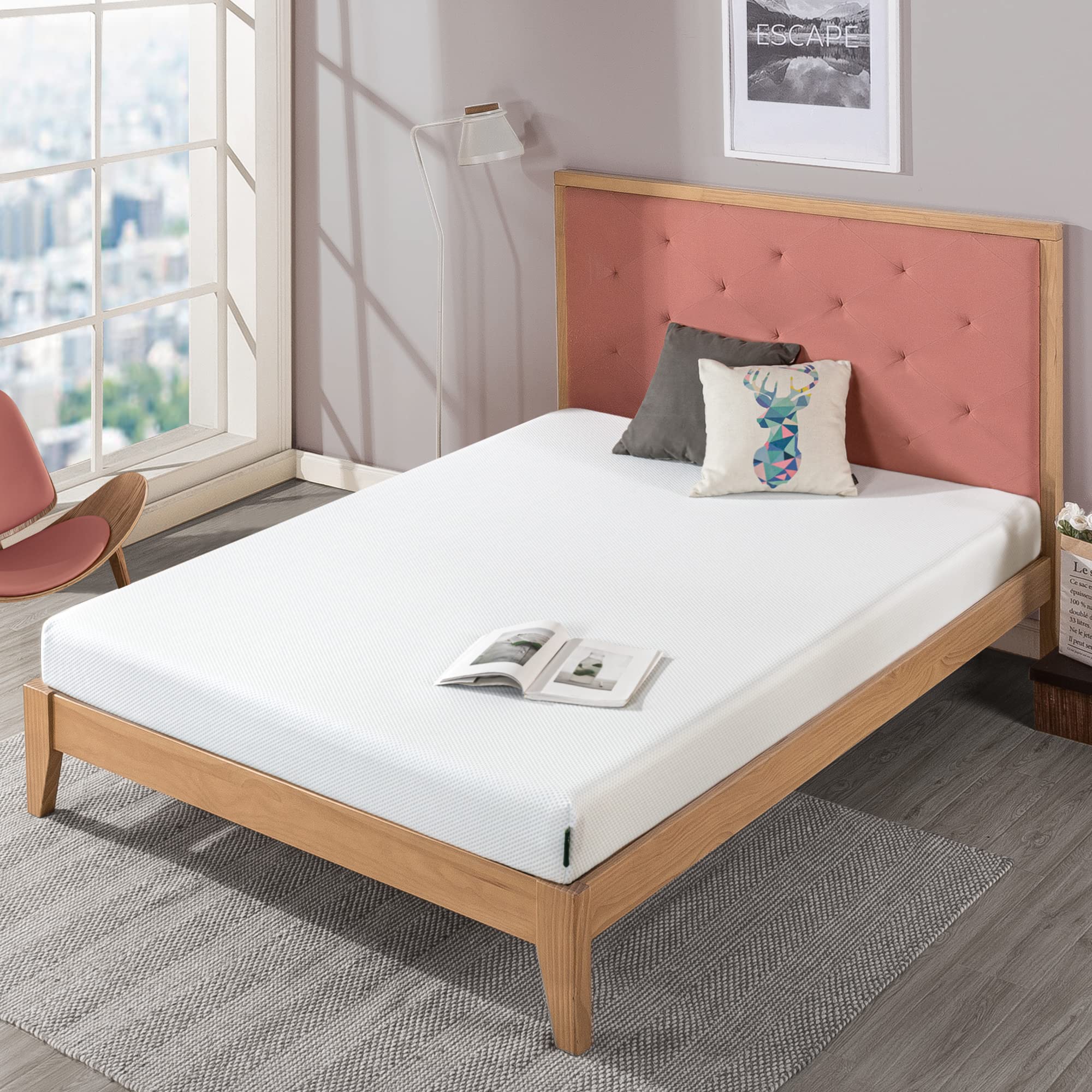 ZINUS 6 Inch Green Tea Cooling Gel Memory Foam Mattress and Heavy Duty SmartBase Metal Mattress Foundation Set / Bed and Mattress Set / No Box Spring Needed / Mattress in a Box, Full