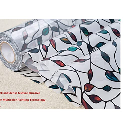 YUTR Static Decorative Privacy Window Films for Glass Non-Adhesive Anti Window Sticker for Home Kitchen Bedroom Living Room