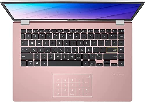 ASUS 2022 14" HD Laptop, Intel Celeron N4020 Processor, 4GB RAM, 64GB eMMC , Webcam, Intel HD Graphics 500, Bluetooth, Windows 11 S, Rose Gold, 128GB SnowBell USB Card