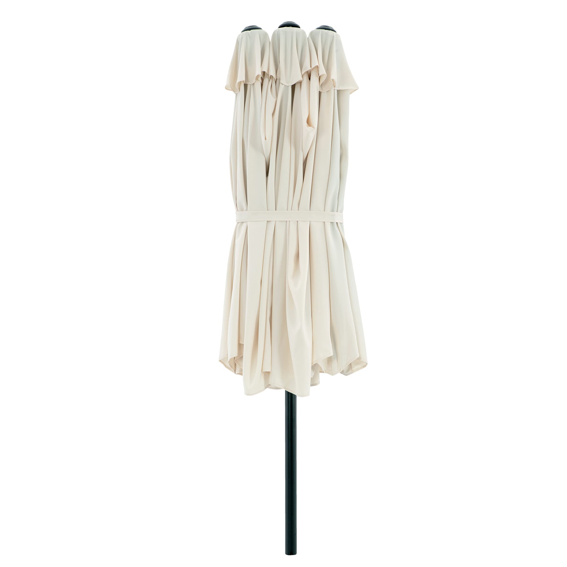 Pure Garden 50-LG1283 Beige 15' Double Sided Market Umbrella