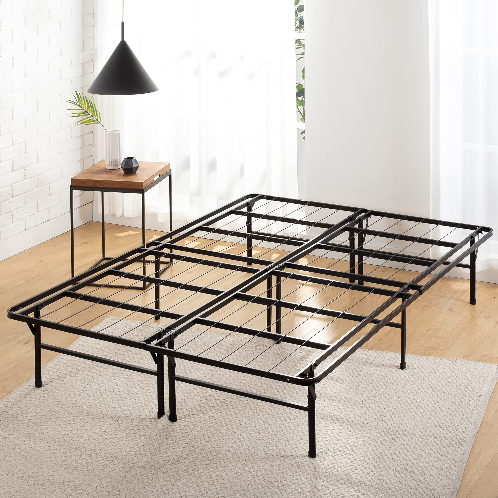 ZINUS 6 Inch Green Tea Cooling Gel Memory Foam Mattress and Heavy Duty SmartBase Metal Mattress Foundation Set / Bed and Mattress Set / No Box Spring Needed / Mattress in a Box, Full