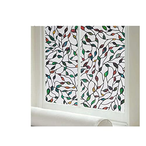 YUTR Static Decorative Privacy Window Films for Glass Non-Adhesive Anti Window Sticker for Home Kitchen Bedroom Living Room