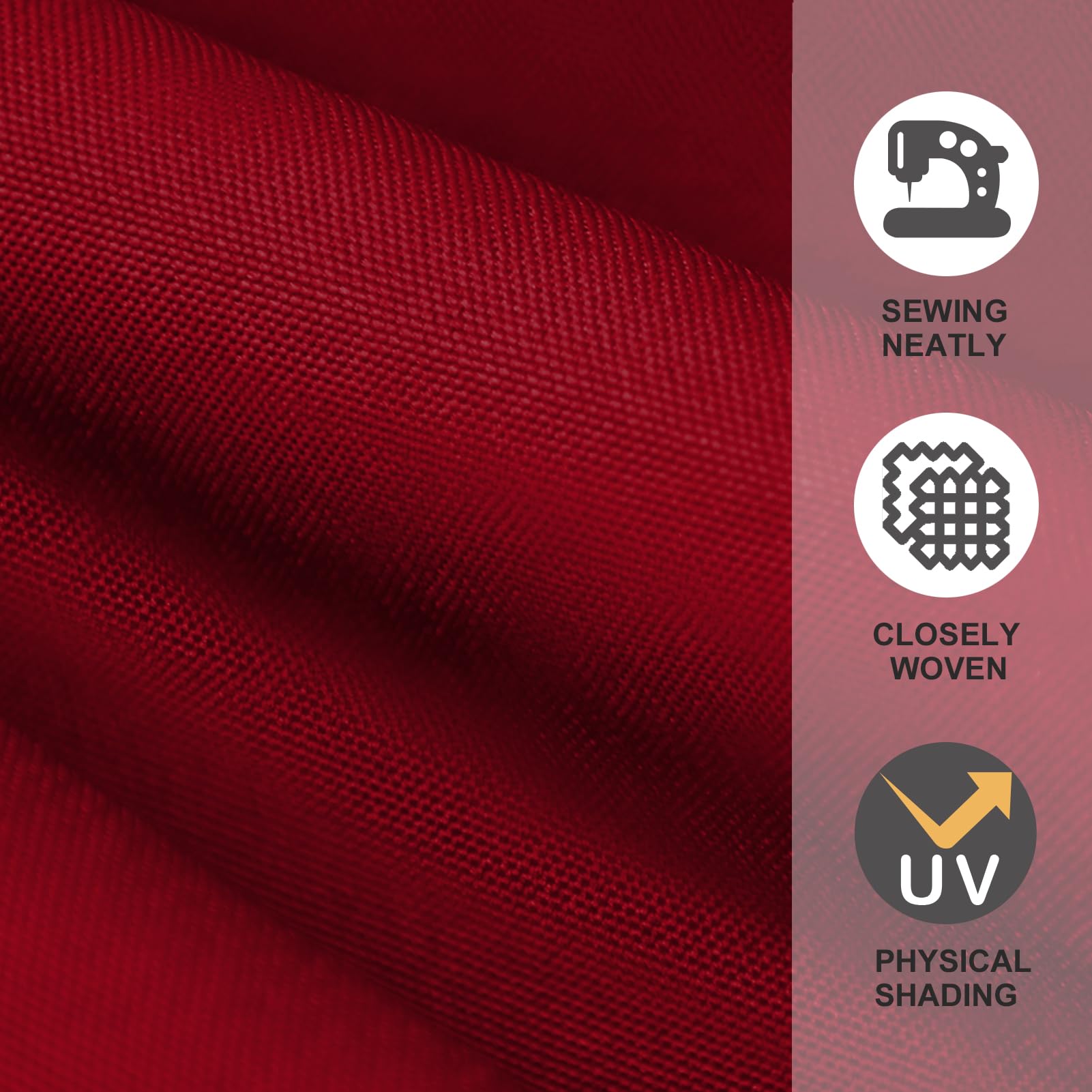 EliteShade USA 7.5FT Patio Umbrella Replacement Canopy Market Outdoor Umbrella Cover (CANOPY ONLY)(Burgundy)