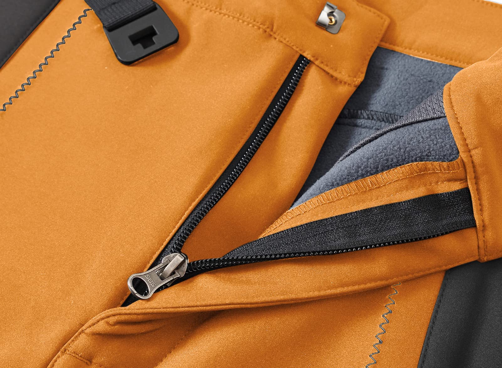 BASUDAM Men's Outdoor Pants Snow Waterproof Winter Insulated Fleece Lined Softshell with Belt Orange M