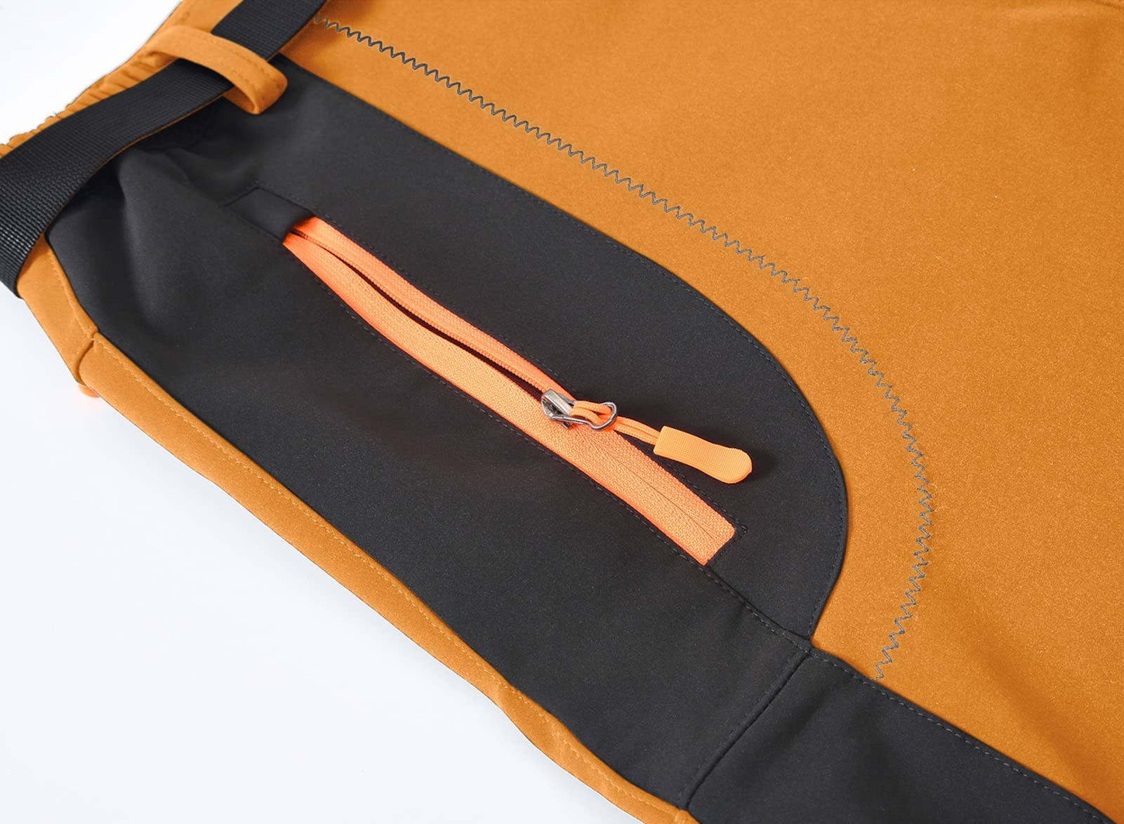 BASUDAM Men's Outdoor Pants Snow Waterproof Winter Insulated Fleece Lined Softshell with Belt Orange M