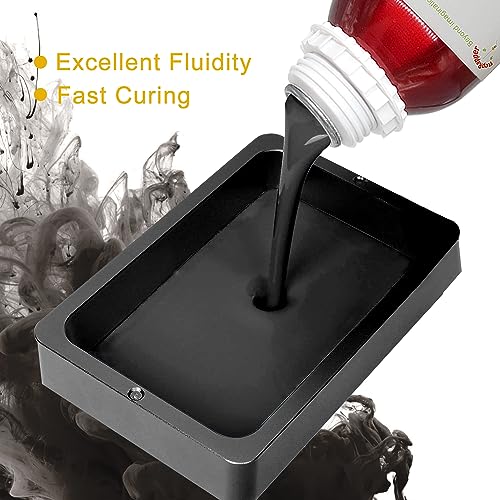 Reprapper ABS-Like Translucent Black 3D Printer Resin, 405nm Fast UV-Curing 1kgTransparent Black Resin 3D Printing Resin Photopolymer Sensitive Resin for LCD Printer, Clear Black 1000g