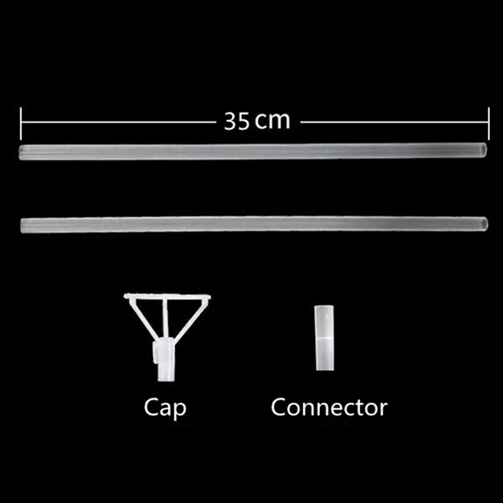 LED Light Up Bobo Balloons with Sticks 6 Packs, Flashing Handles,20 Inches Transparent Bubble Balloons,70 cm Sticks, Event Birthday Party Decoration