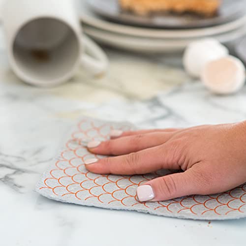 Full Circle Set of 3 Good Sheet Plant-Based Dishcloths β Super-Absorbent Reusable Dish Cloths - Multi-Use Washable Cleaning Cloths/Towels, Scales