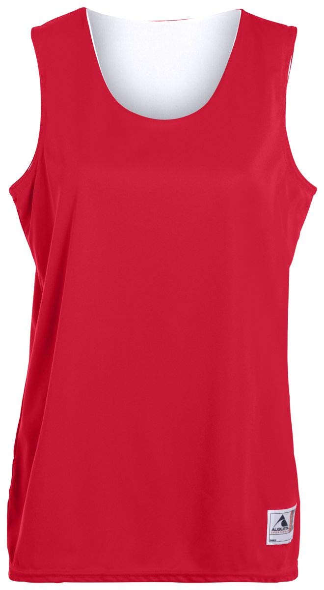 Augusta Sportswear womens Augusta Ladies Reversible Wicking Tank Sleeveless, Red/White, Large US