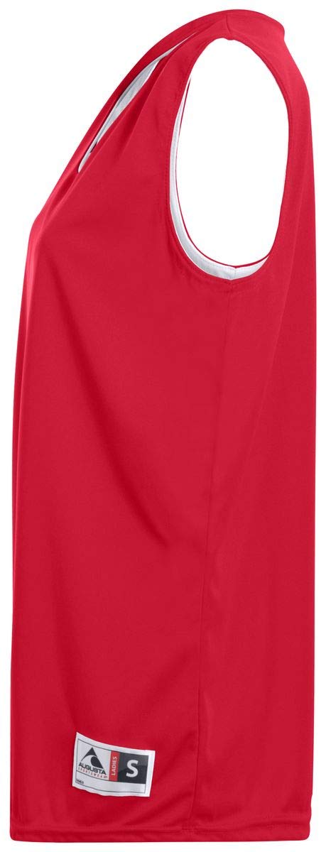 Augusta Sportswear womens Augusta Ladies Reversible Wicking Tank Sleeveless, Red/White, Large US
