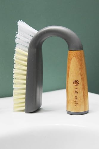 Full Circle Grunge Buster Grout & Tile Scrub Brush, Grey