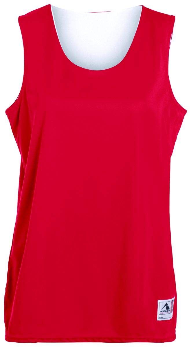 Augusta Sportswear womens Augusta Ladies Reversible Wicking Tank Sleeveless, Red/White, Large US