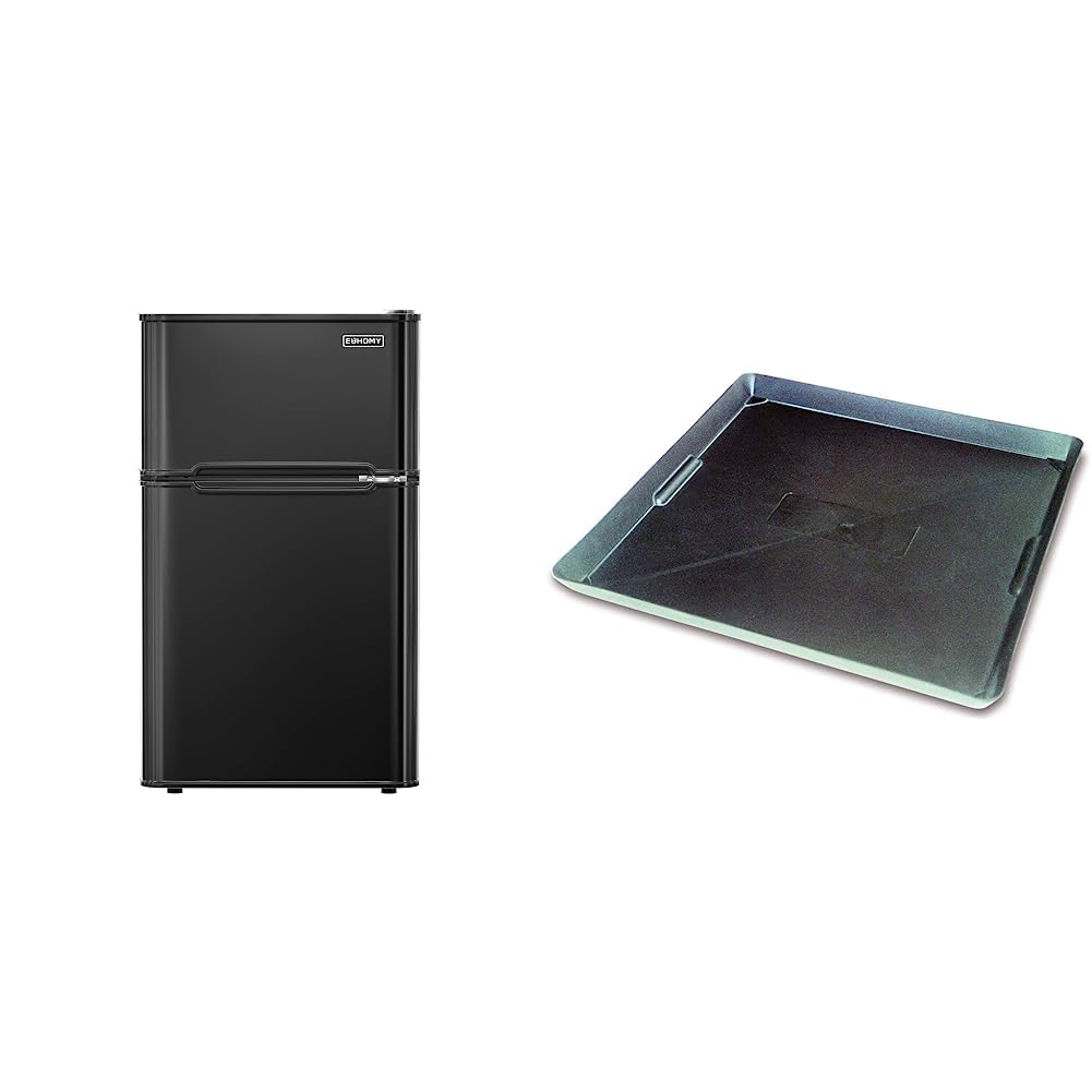 EUHOMY Mini Fridge with Freezer, 3.2 Cu.Ft Compact Refrigerator with freezer, 2 Door Mini Fridge with freezer, Upright for Dorm, Bedroom, Office, Apartment- Food Storage & WirthCo 40092 Drip Tray
