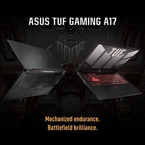 ASUS TUF Gaming A17 (2022) Gaming Laptop, 17.3β 144Hz FHD IPS-Type Display, AMD Ryzen 7 6800H CPU, GeForce RTX 3060 GPU, 16GB DDR5, 512GB PCIe SSD, Wi-Fi 6, Windows 11 Home, Mecha Gray, FA707RM-ES73