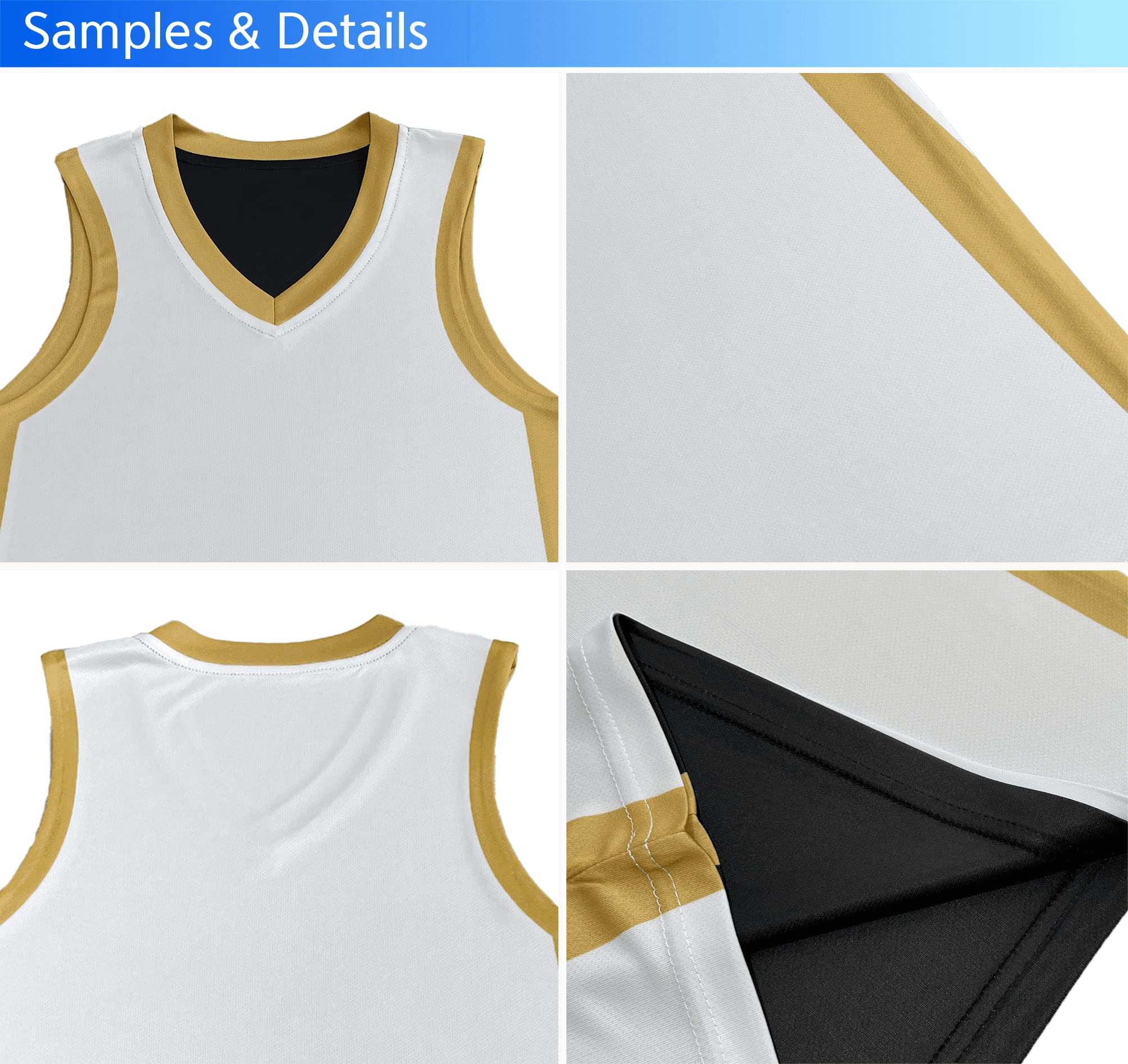 KXK Men's Blank Reversible Basketball Jersey Team Uniform Athletic Hip Hop Basketball Shirts S-4XL Black/White