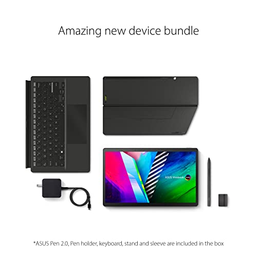 ASUS VivoBook 13 Slate OLED 2-in-1 Laptop, 13.3" FHD OLED Touch Display, Intel Pentium N6000 Quad-Core CPU, 4GB RAM, 128GB eMMC, Windows 11 Home in S Mode, Black, T3300KA-DH21T