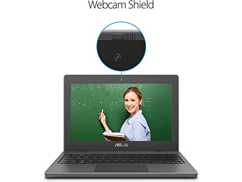 ASUS 2022 11.6" HD Business Laptop, Intel Celeron N4500 Processor, 4GB RAM, 64GB eMMC , Webcam, Intel HD Graphics 500, Bluetooth, Windows 10 Pro, Dark Grey, 32GB SnowBell USB Card