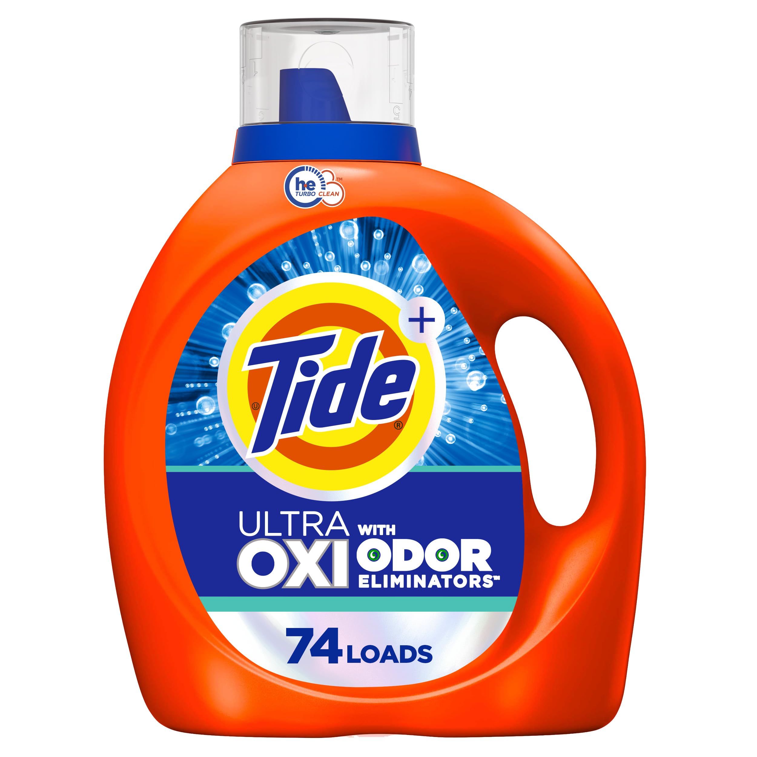 Tide Ultra OXI with Odor Eliminators Liquid Laundry Detergent, 115 oz, For Visible and Invisible Dirt