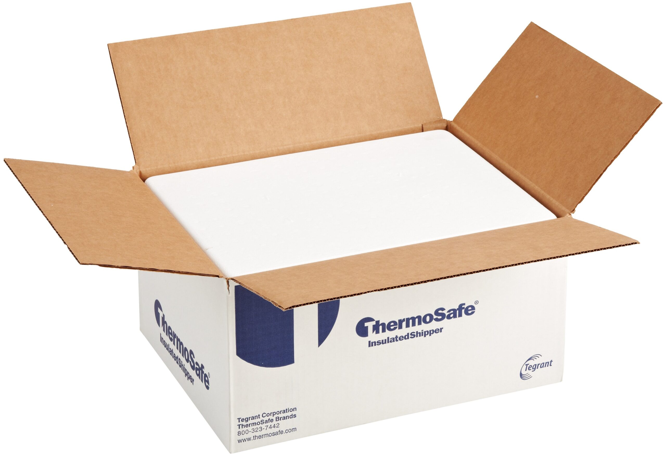 ThermoSafe 632 EPS Foam Multi Purpose Insulated Shipper Container with Corrugated Carton, 1.5" Wall Thickness, 18" L x 13.75" W x 9.125" H (Case of 6)