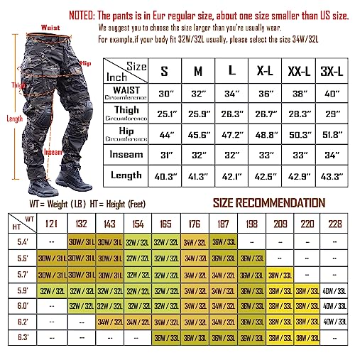 DRAGON EDGE Men G3 Combat Pants Tactical Pants with Knee Pads Military Paintball Airsoft Water Proof Rip-Stop Trousers (Army Green, S)