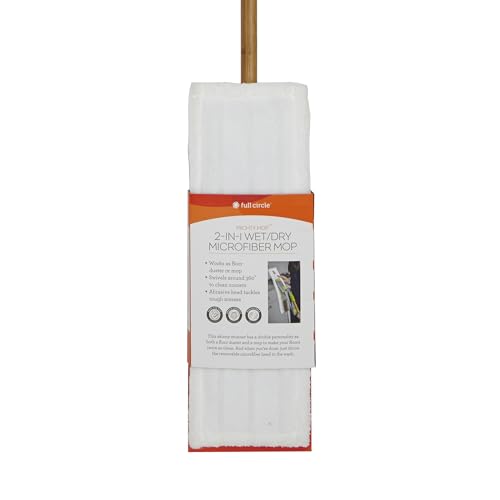 Full Circle Mighty Mop 2-in-1 Wet/Dry Microfiber Head, White