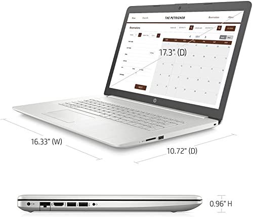 Newest HP 17 Laptop, 17.3" HD+ Screen, Intel Core i3-1115G4 Processor, 32GB RAM, 1TB PCIe SSD, Webcam, HDMI, RJ-45, Windows 11 Home, Silver
