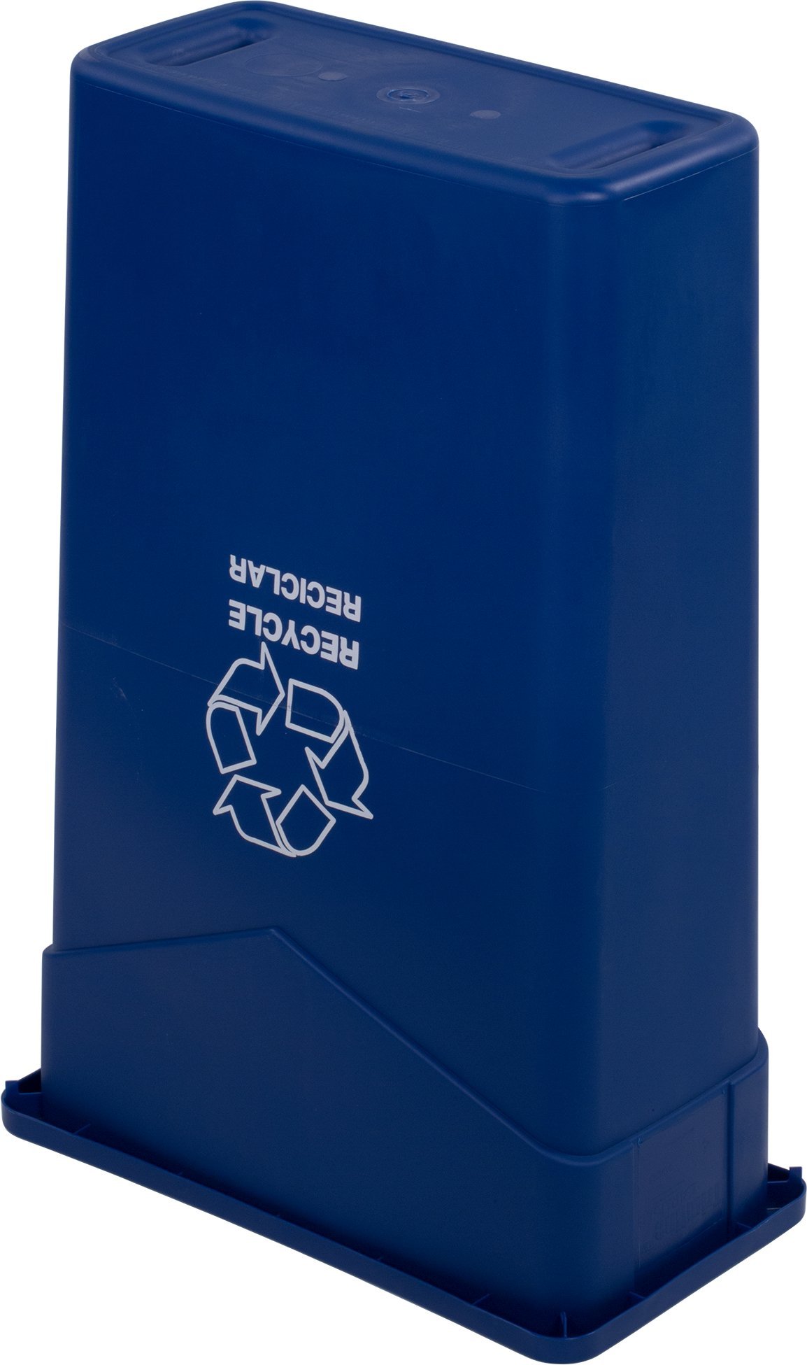 Carlisle FoodService Products TrimLine Rectangle RECYCLE Waste Container, 23 Gallons, Blue