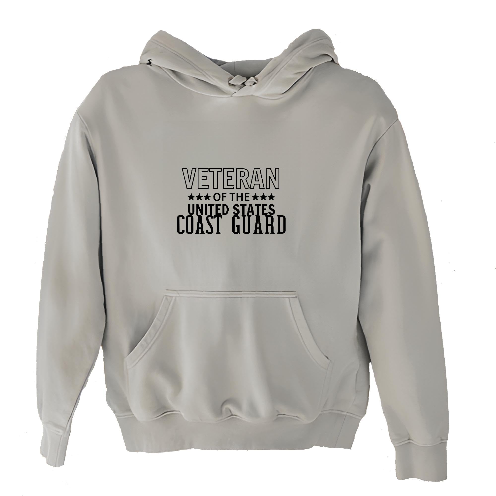 Veteran of US Coast Guard White and Muticolor Unisex Hoodie