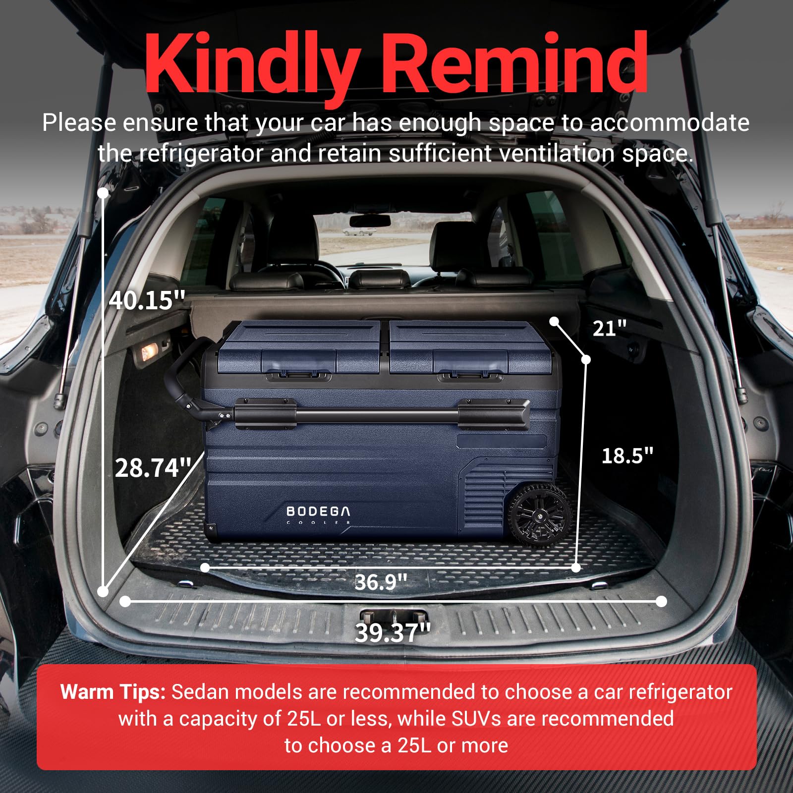 【Upgraded】BODEGACOOLER 12 Volt Car Refrigerator, Portable Freezer, Car Fridge Dual Zone WIFI APP Control, 80 Quart(75L) -4℉-68℉ Cooler, 12/24V DC and 100-240V AC, for Travel, Camping, Outdoor,RV