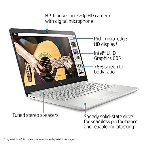 Flagship 2019 HP 14" FHD Laptop | Intel Quad-Core Pentium Silver N5000 Up to 2.7Ghz |4GB DDR4 | 64GB eMMC SSD | Office 365 Personal-1yr | Win 10 S| Support up to 256G Micro SD Extra Storage