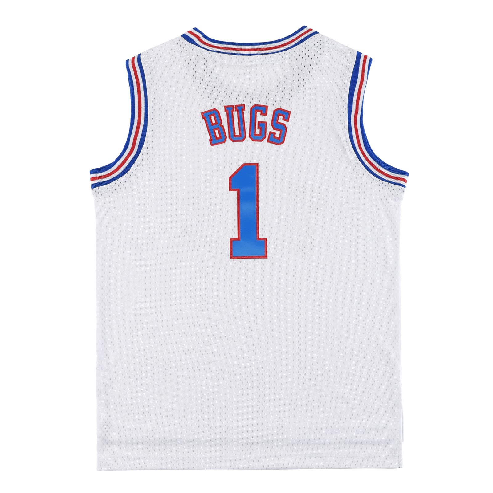 Men's Bugs 1 Space Movie Jersey Basketball Jersey White Size XXL