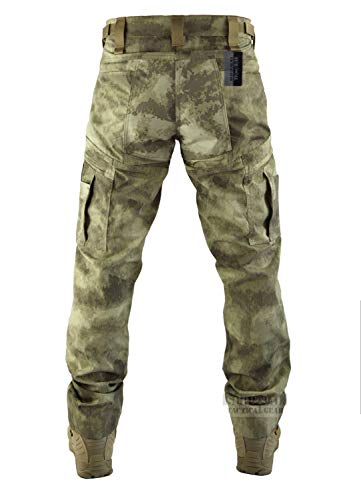 Survival Tactical Gear Lightweight Men’s Ripstop Pants Outdoor Military Camo Cargo Trousers for Camping Hiking (AU Camo, S)