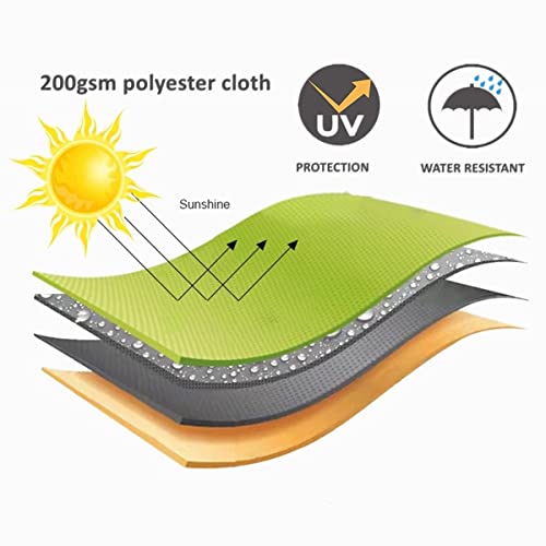 uHousDeco 9 ft Solar LED Patio Umbrella Umbrella, Auto Control and Rotatable Design Taupe