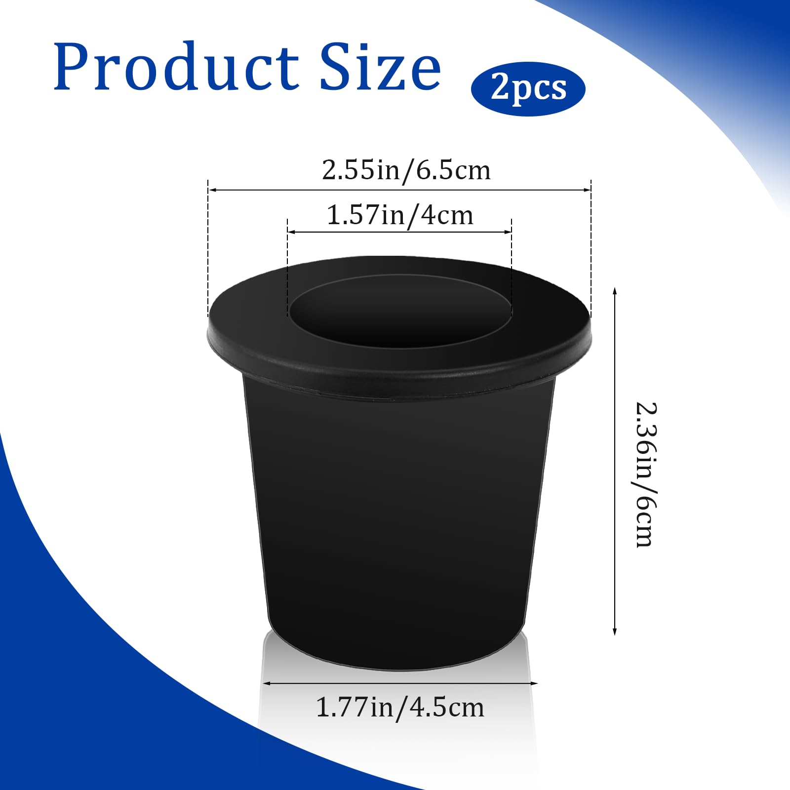 KALIONE 2 Packs Patio Table Umbrella Hole Ring, Black Umbrella Outdoor Patio Plug Hole Ring, Silicone Cone Umbrella Stabilizer Sleeve for Outdoor Table Umbrella Patio Umbrella Pool Umbrella Adapter