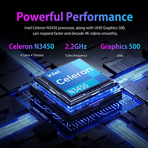 BOCCONI LeadBook T6 Laptop | 15.6" Full HD 1920x1080 IPS Display | Intel Celeron N3450 Quad-Core | 6GB DDR3 | 128GB SSD | AC WiFi | Mini HDMI | Windows 10 Home