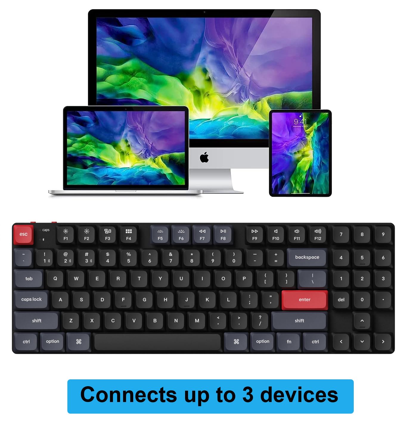 Keychron K13 Pro Ultra-Slim Wireless QMK/VIA Custom Mechanical Keyboard, Programmable Macro 80% Layout White Backlit Low Profile Gateron Brown Switch Bluetooth/USB Wired for Mac Windows Linux