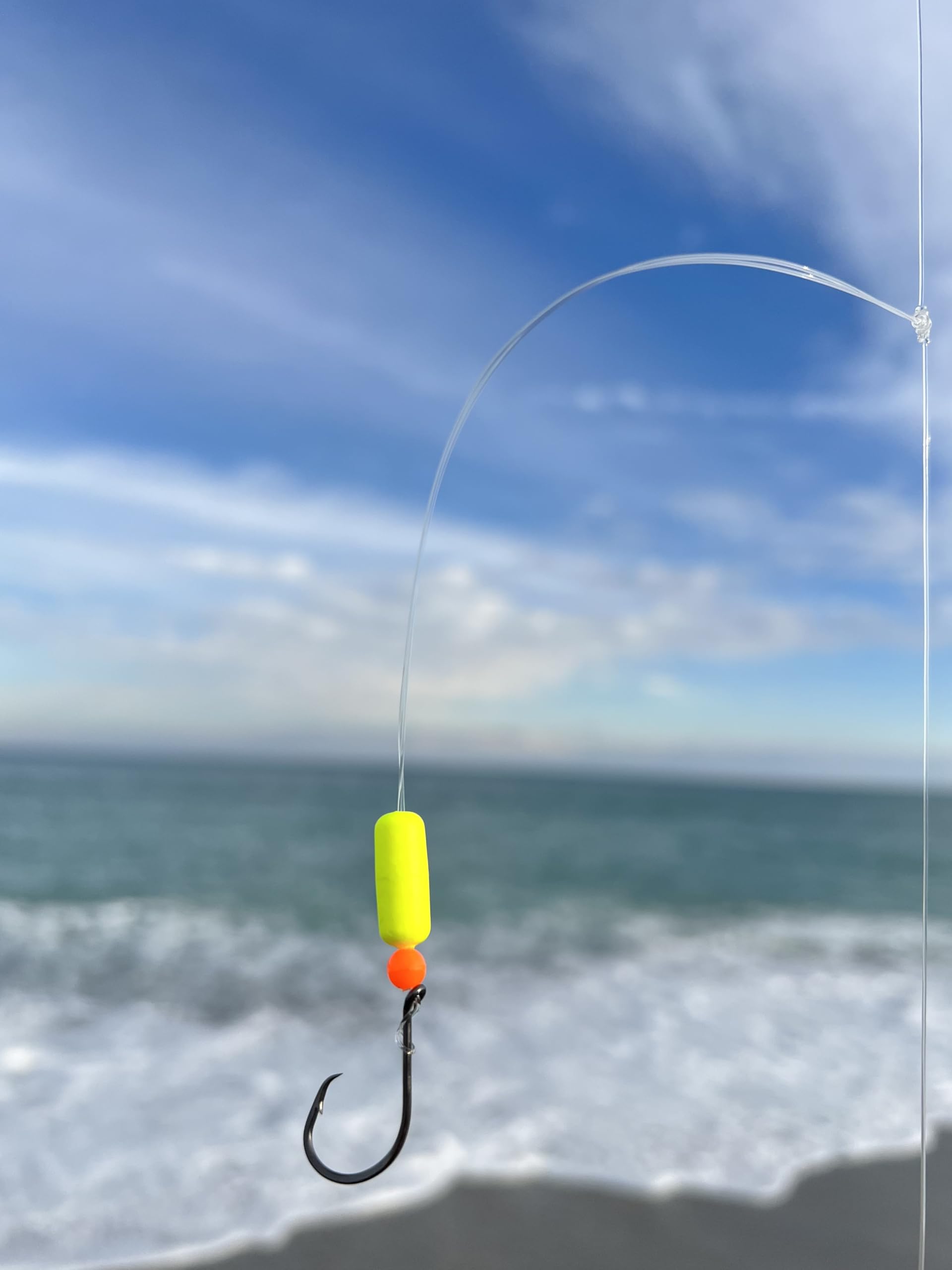 6 Pack 'Sand Flea' Pompano Surf Fishing Rigs (25# Mono)