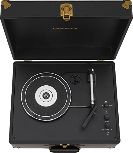 Crosley CR6253B-BK Anthology Vintage 3-Speed Bluetooth in/Out Suitcase Turntable, Black
