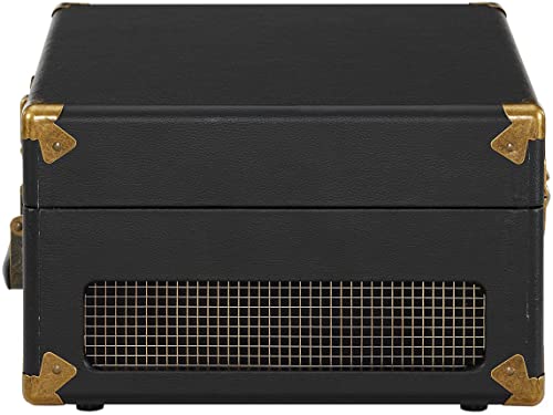 Crosley CR6253B-BK Anthology Vintage 3-Speed Bluetooth in/Out Suitcase Turntable, Black