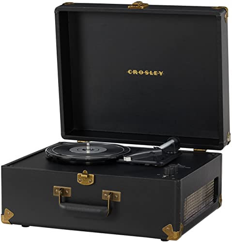 Crosley CR6253B-BK Anthology Vintage 3-Speed Bluetooth in/Out Suitcase Turntable, Black